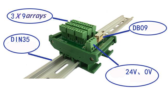 Plc Sensor Signal Input Module Db9 Distribution Terminal Blocks Connection Board 9 Arrays 3791
