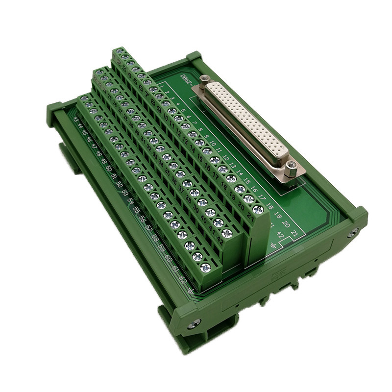 Db62 D Sub 62 Pin Female Socket D Sub Terminal Block Breakout Board Adapter Connector Din Rail 
