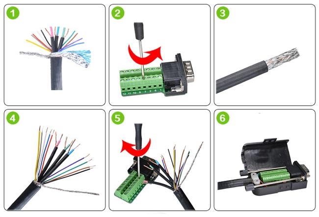 DB15 D Sub 15 Pin VGA ( 3+9 ) Three Row Male Female Connectors to Terminal Blocks Adapter