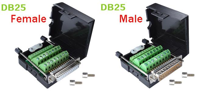 DB25 D Sub 25 Pin Terminal Blocks Connectors Adapter