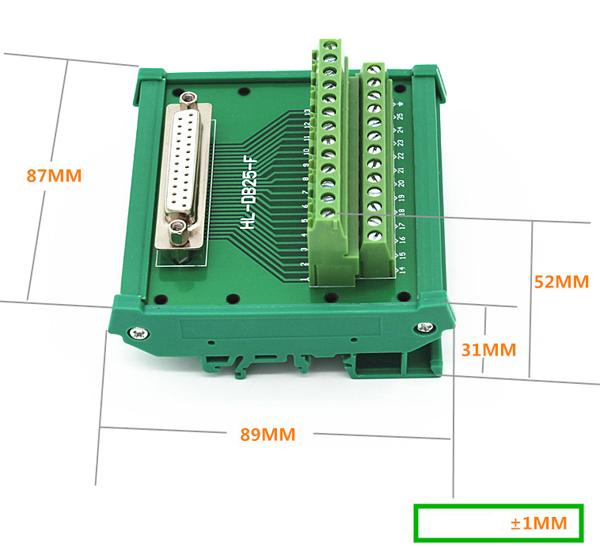 DB25 Single End Connectors D Sub 25 Pin Terminal Block Breakout Board ...