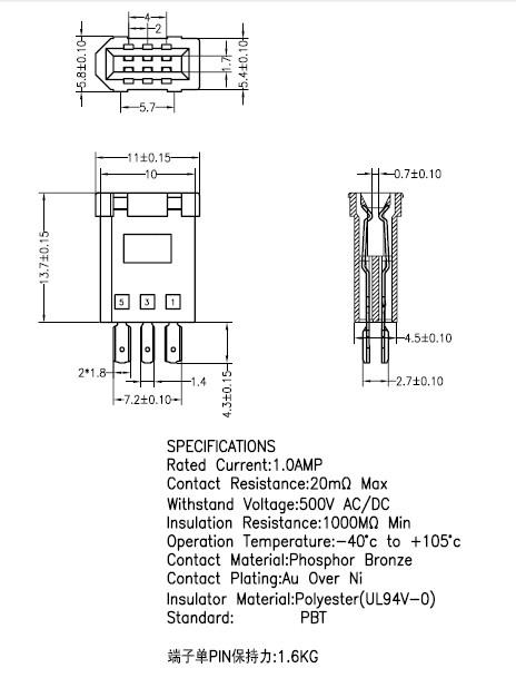 SM-6P SM-6E IEEE 1394 SM-6P SCSI 6 Pin Servo Connector Replacement ...