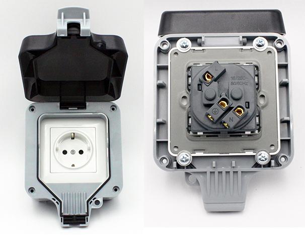 Wall Mounted Power Outlet Socket Outdoor Charging Poles Plastic Switch ...