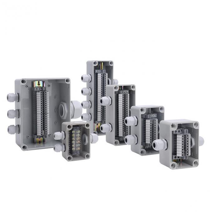 IP65 Waterproof Cable Junction Box 80*130*70mm with UK2.5B Din Rail ...