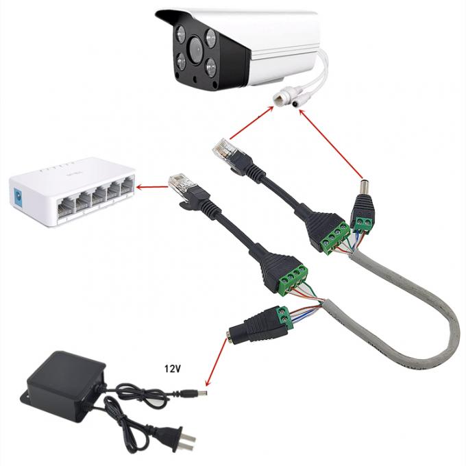 RJ45 Network Male Plug Female Jack 8P8C to 4 Pin Screw Terminal Blocks ...