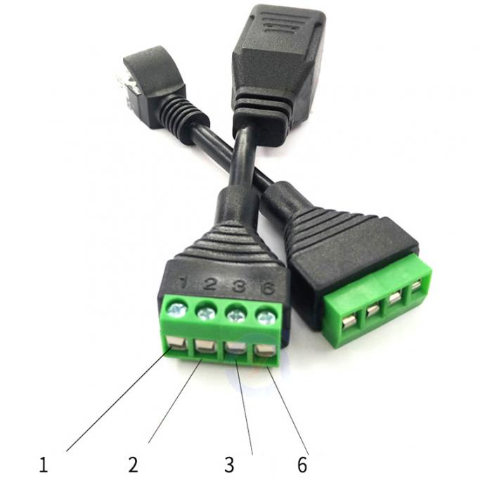 RJ45 Network Male Plug Female Jack 8P8C to 4 Pin Screw Terminal Blocks ...