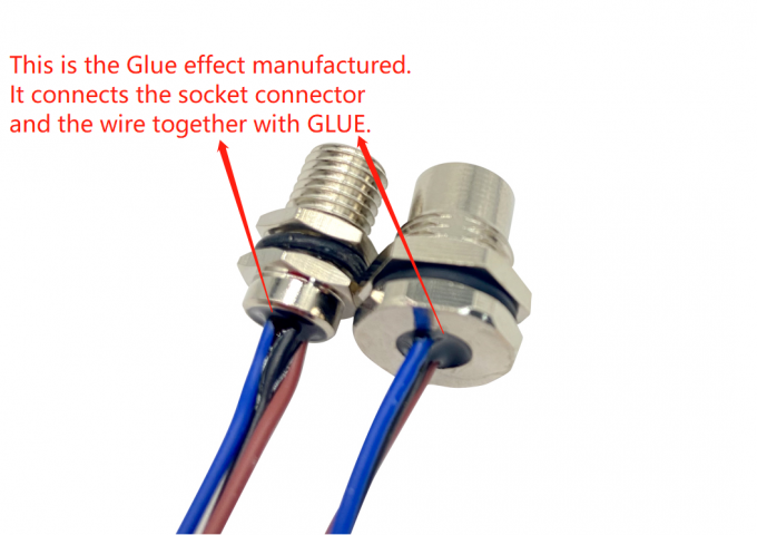 M12 Plugs and Sockets Panel Mounted Wire Terminals Connector 20cm 4P 5P 8P