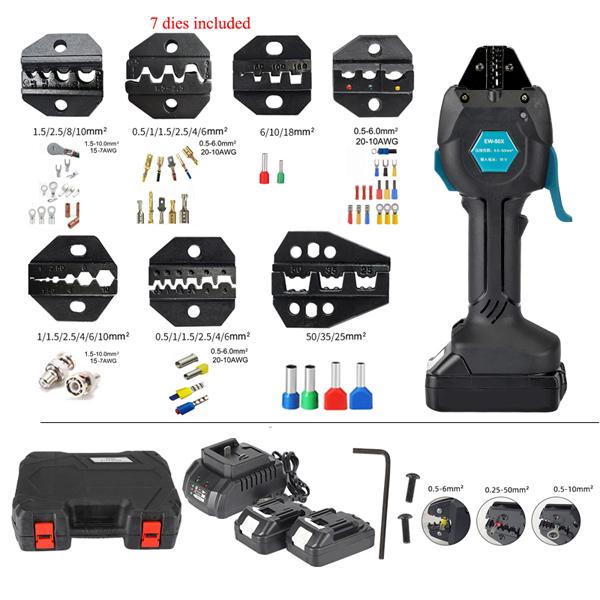 Electric Battery Powered Handheld Cable Wire Crimper Automatic Crimping ...