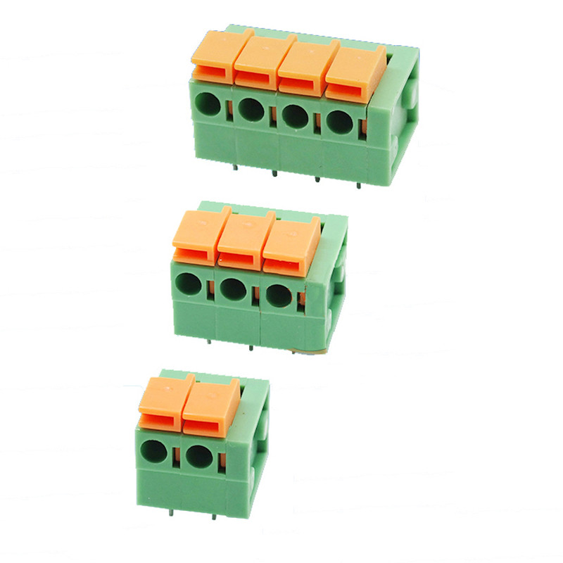 5.08mm Pitch PCB Screwless Spring Terminal Block Horizontal Wiring Entry