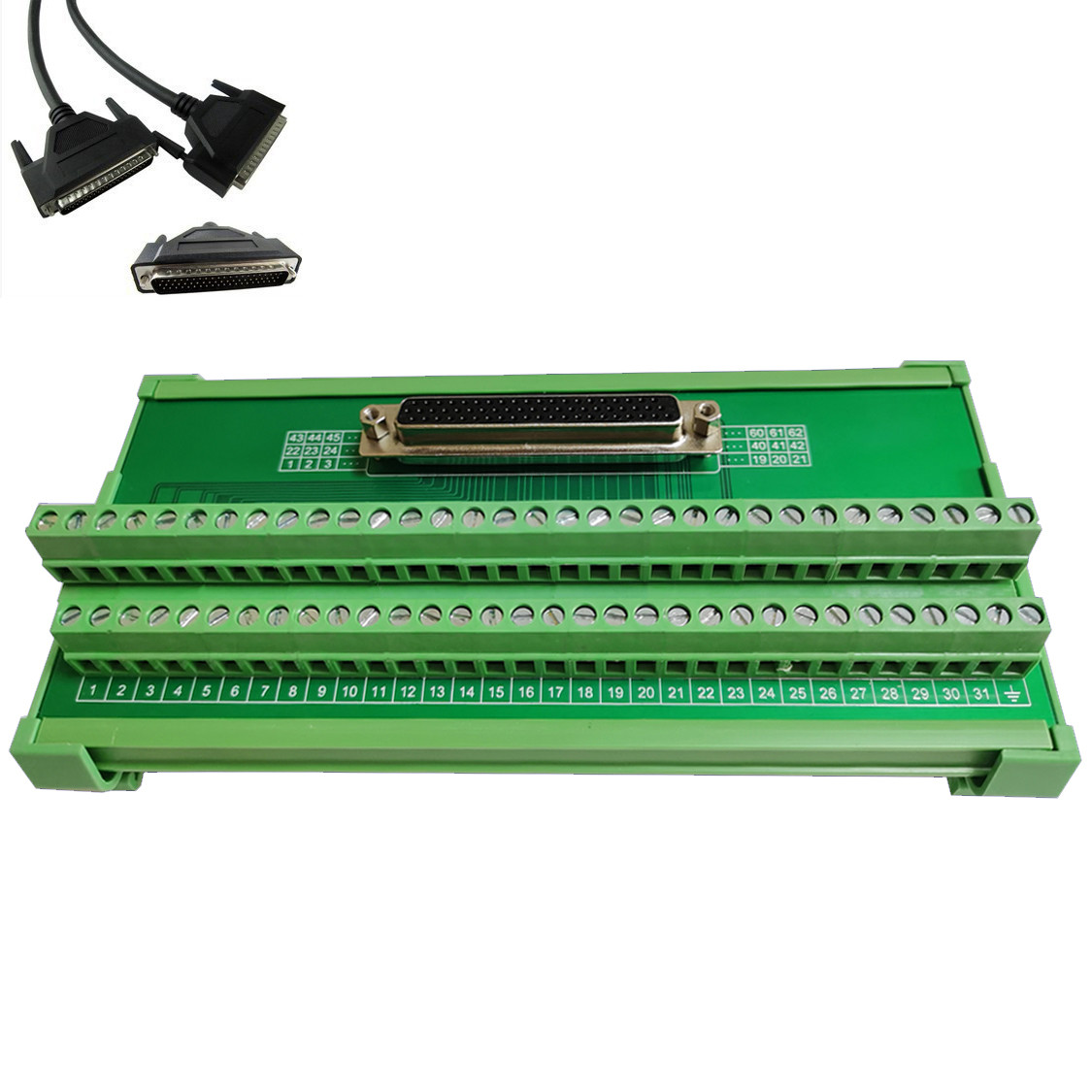 DB62 D Sub 62 Pin Female Socket D Sub Terminal Block Breakout Board ...