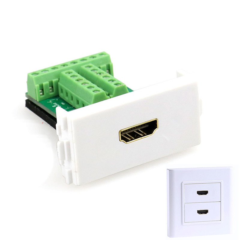 HDMI to Terminal Block Faceplate Wall Outlet Socket Panels Plate Quick ...