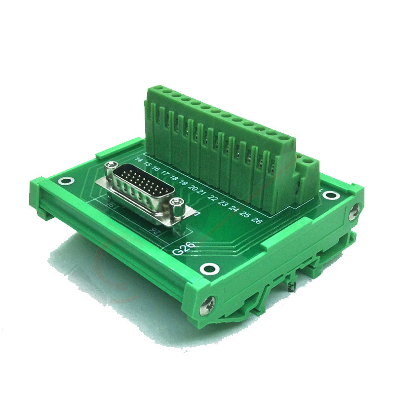 DB26 D Sub 26 Pin Connector Terminal Block Breakout Board DIN Rail