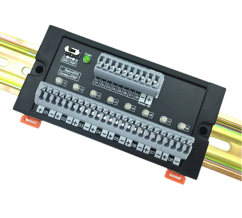 8 Channels Sensor Wiring Hub Panel Mount Plastic Terminal Block ...