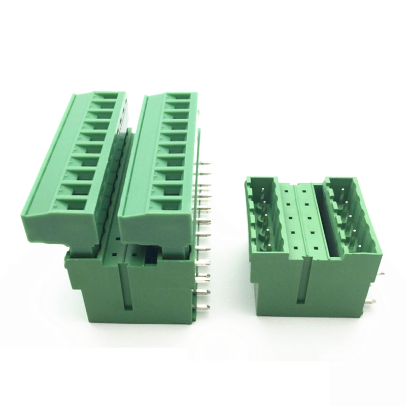 5.08mm Pitch Dual Row PCB Pluggable Screw Terminal Blocks Plug + Angle ...