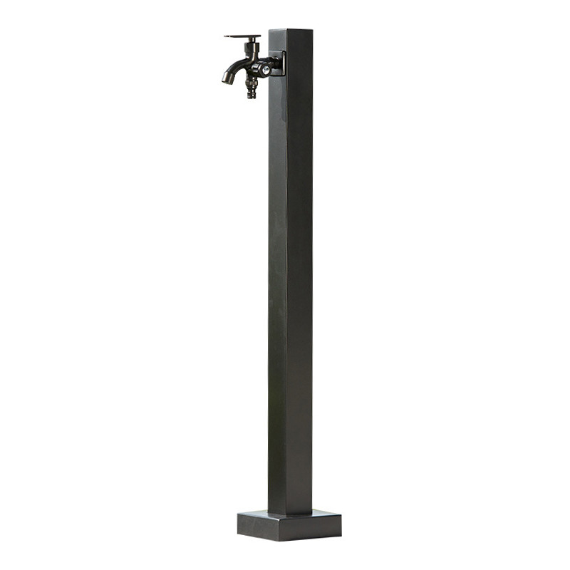 Black Garden Yard Bibcock Water Taps Stainless Steel Standpipe Sqaure ...