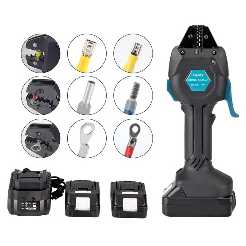Electric Battery Powered Handheld Cable Wire Crimper Automatic Crimping ...