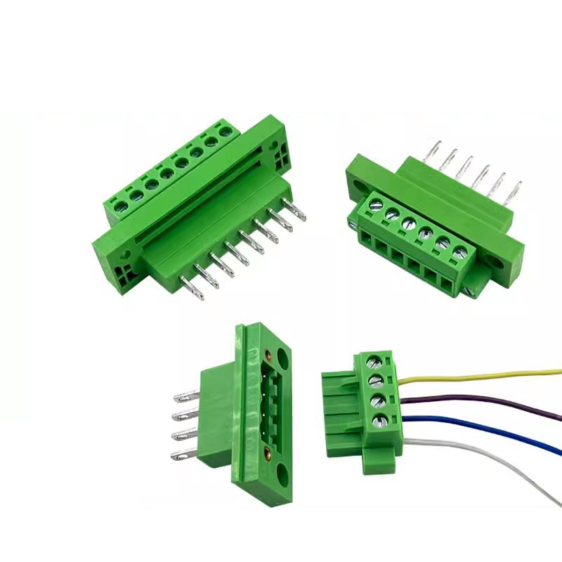 5.08 mm pitch Panel Mount Flange Fixed Feed Through Screw Terminal Blocks