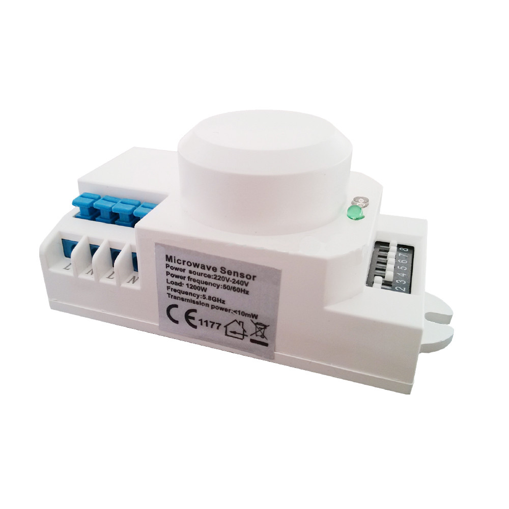 Microwave Radar Sensor AC 110V / 220V 5.8GHz Body Motion HF Detector ...