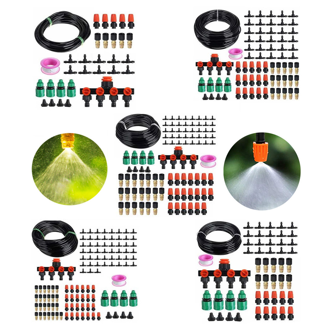 10m 30m 50m Drip irrigation Kit Garden Water Hose 4-Way Splitter Micro ...
